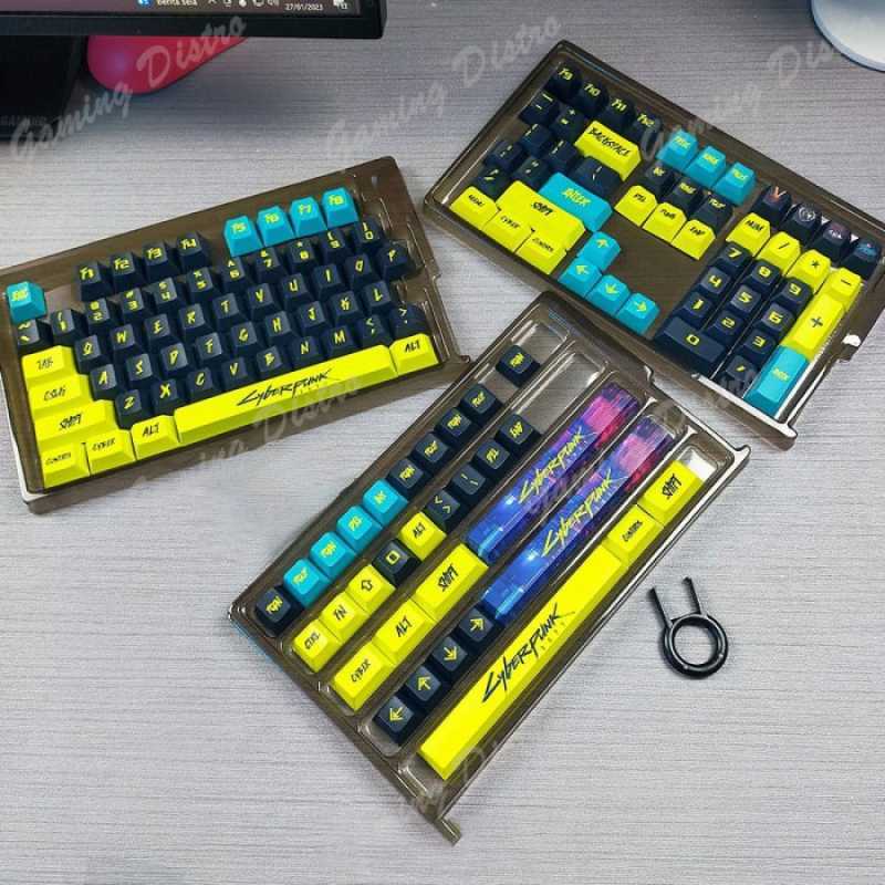 Promo Keycaps Mechanical Keyboard Cyberpunk 2077 Cherry Profile PBT 138 ...