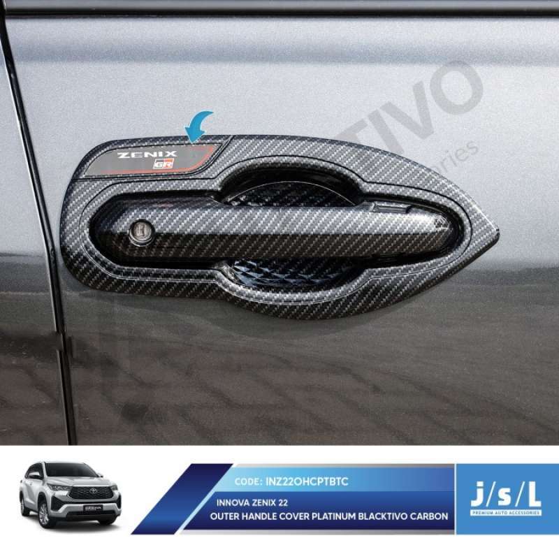Jual Innova Zenix Outer Handle Cover Platinum Blacktivo Carbon JSL Mangkok di Seller Autotivo ...