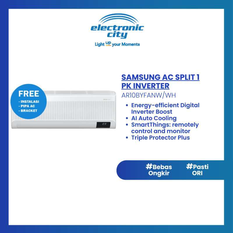 Promo Samsung AC Split 1 PK Inverter - AR10BYFANW/WH Diskon 9% di ...