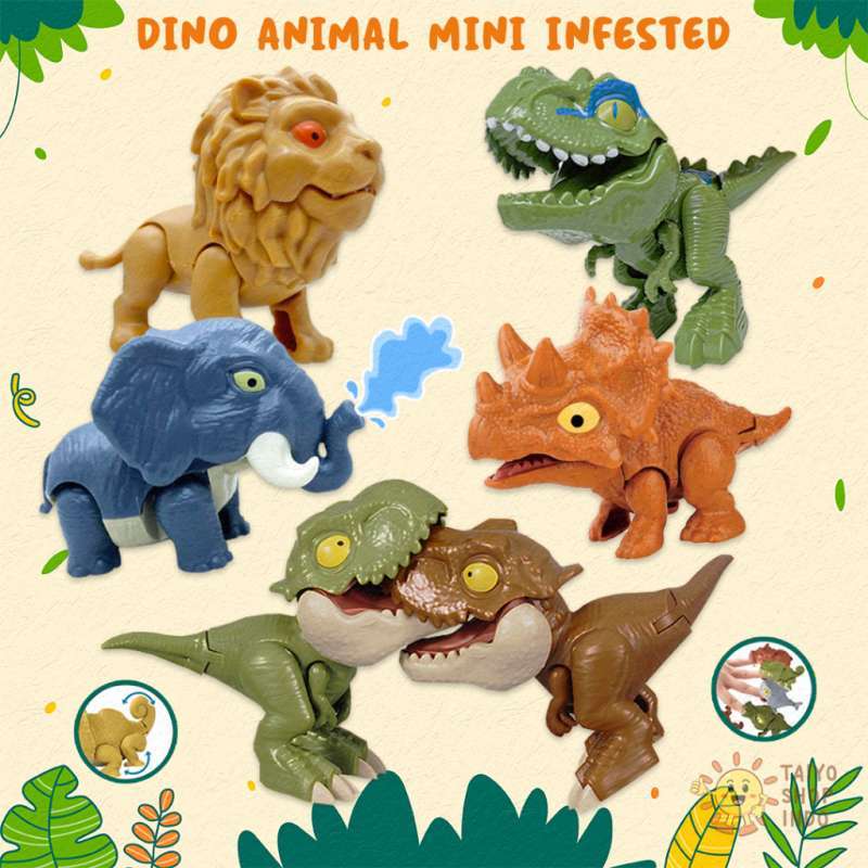 Promo Mainan Anak Dinosaur Infested Mini Dinosaurus Gigit Dino Animal ...