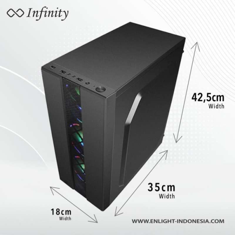 Promo New Casing Infinity Cyclops - Atx, Matx Gaming Case - No Fan New ...