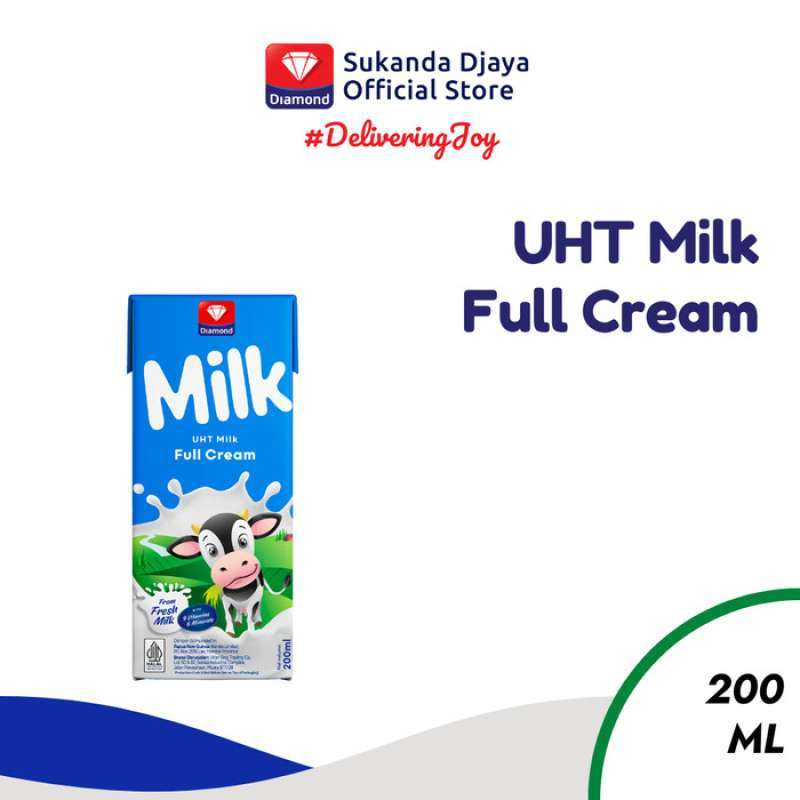 Jual UHT Milk Diamond Full Cream Sleeve 200 ML di Seller Edumart Super ...