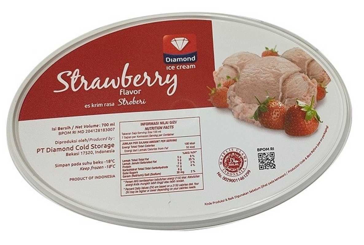 Jual Ice Cream Diamond 700 Ml Es Krim Instant Only - Strawberry Di ...