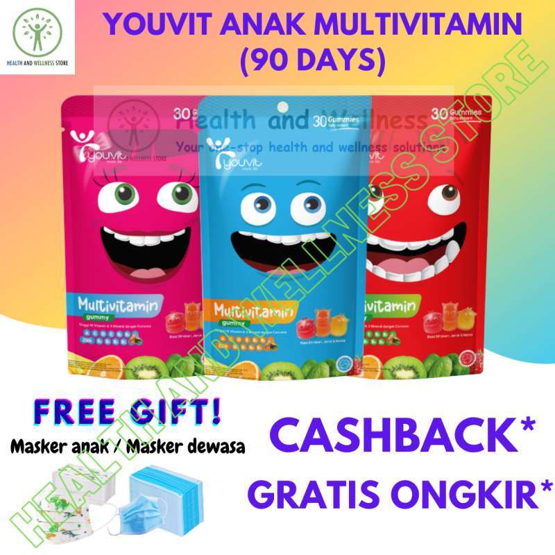 Jual Youvit Multivitamin Anak You Vit 90 Days Hari Gummy Tablet ...