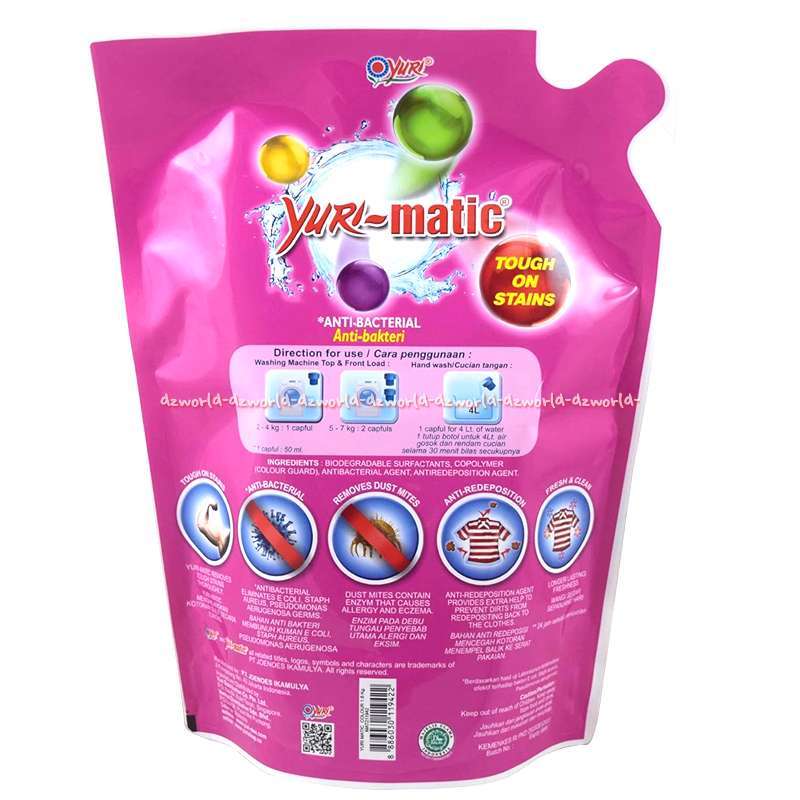 Jual Yuri Matic 1.6kg Laundry Liquid Detergent Lavender Detergen Cair Kemasan Floral Romantic ...