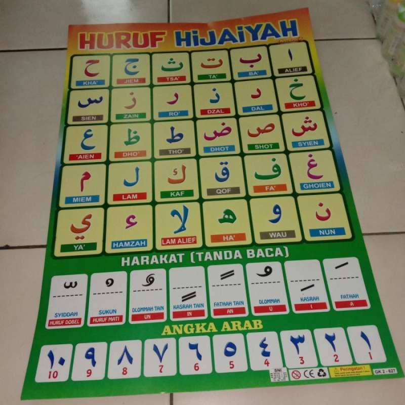 Promo Poster Huruf Hijaiyah Anak Muslim Edisi Baru Diskon 23% Di Seller ...