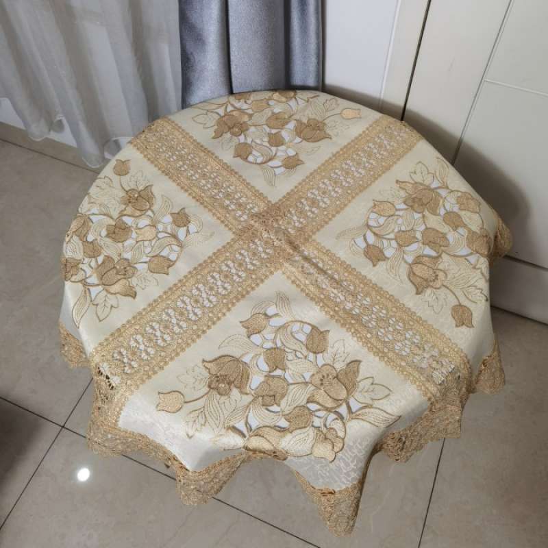 Promo Taplak Meja Segi Empat Taplak Meja Kotak Taplak Meja Betawi Oshin 90cm - Kream Tua No1 ...