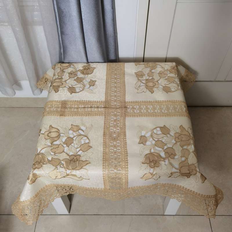 Promo Taplak Meja Segi Empat Taplak Meja Kotak Taplak Meja Betawi Oshin 90cm - Kream Tua No1 ...