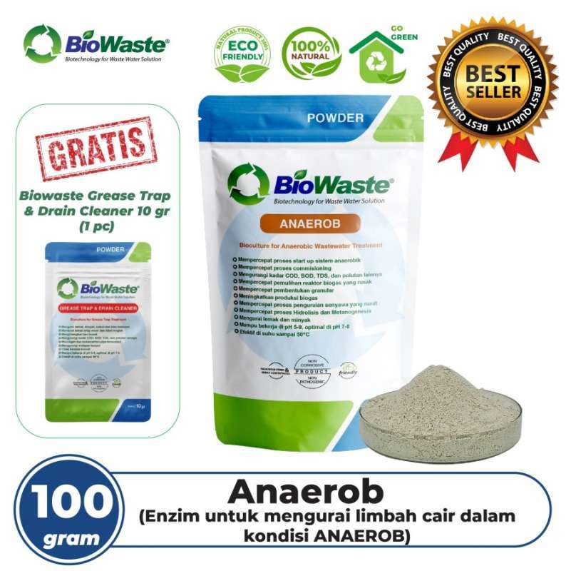 Promo Bakteri Biowaste Anaerob 100 gram - FREE Grease 10g Diskon 10% di ...