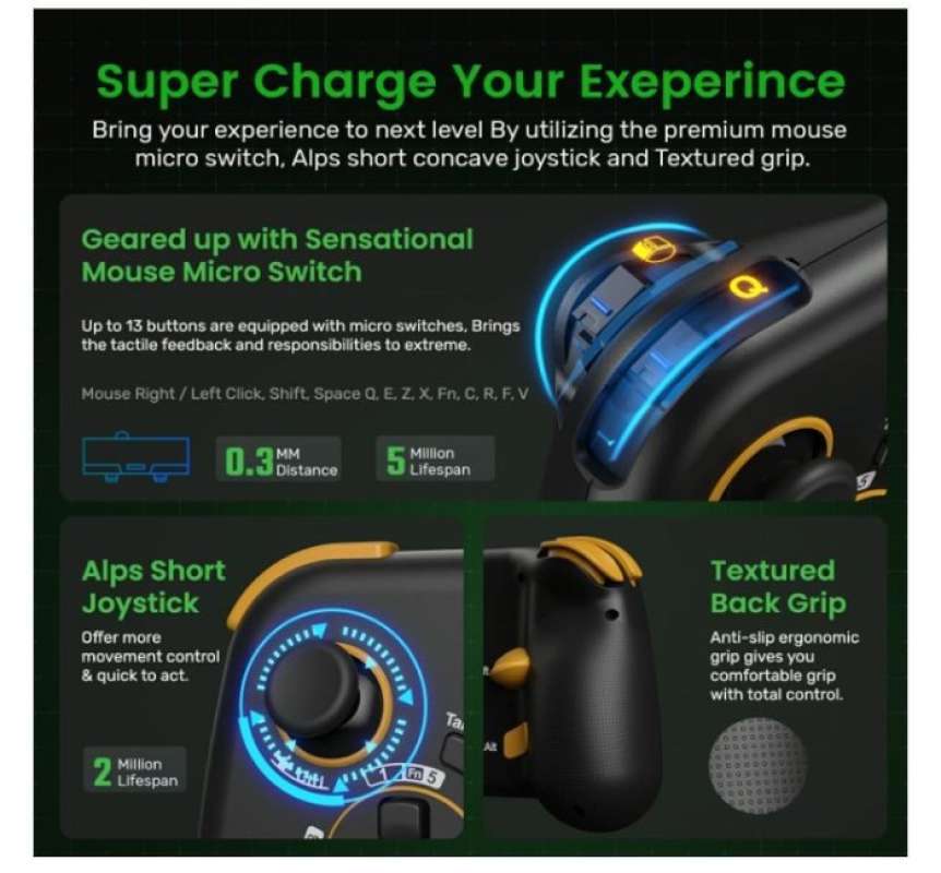 Promo Ifyoo Gtp01 Wired Gamepad Game Controller Trackpad For Windows Ps ...