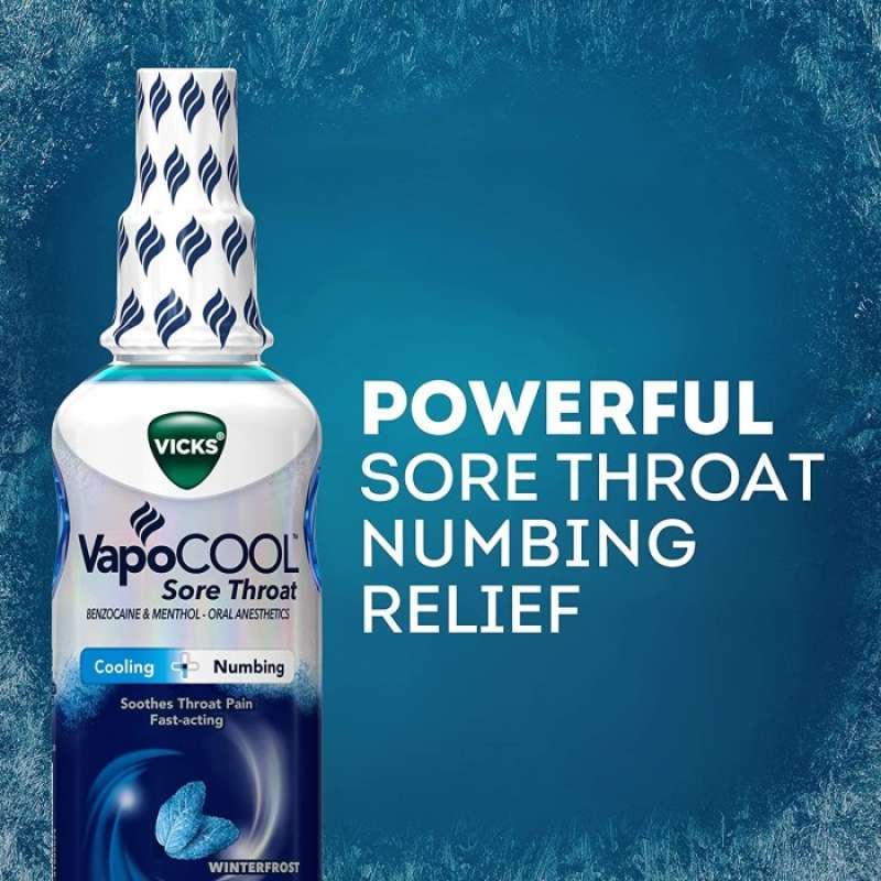 Promo Vicks VapoCool Antiseptic Sore Throat Spray, Fast-Acting,Numbing ...