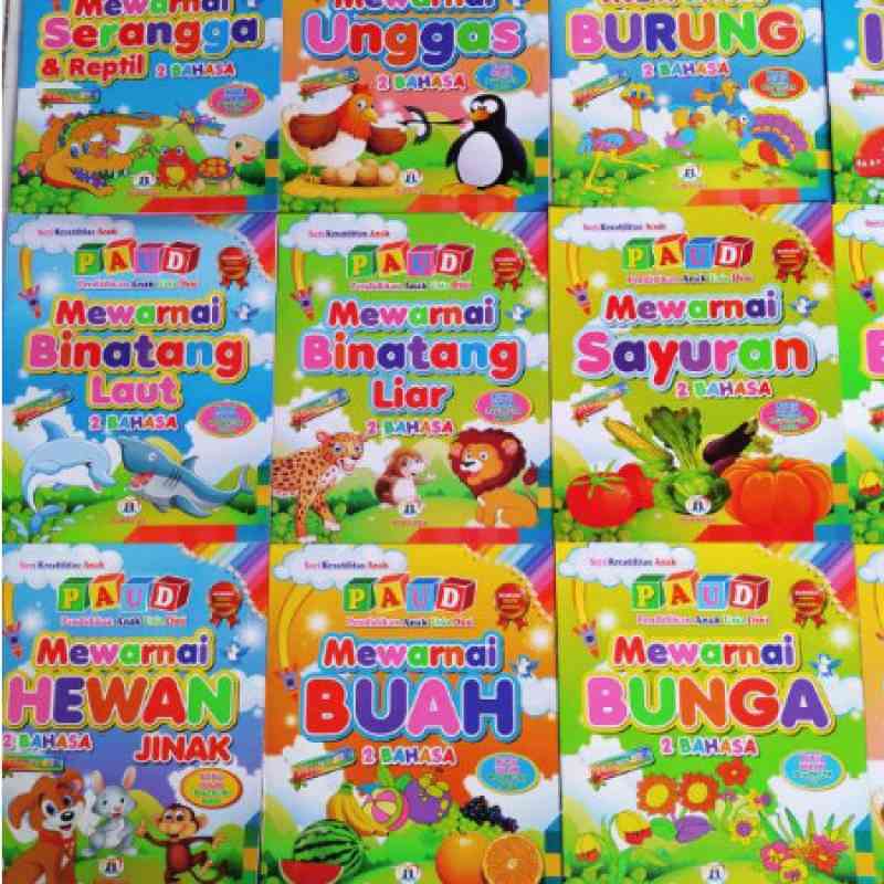 Jual Seri Kreatifitas Anak Paud Pendidikan Anak Usia Dini : Mewarnai 2 ...