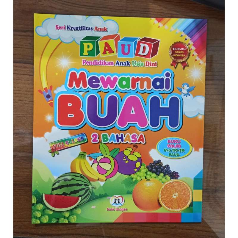 Jual Seri Kreatifitas Anak Paud Pendidikan Anak Usia Dini : Mewarnai 2 Bahasa Full Colour - Buku ...