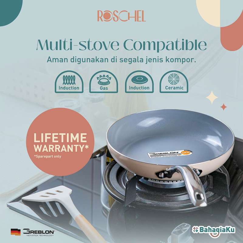 Jual Roschel Diora Professional Series Set RPP005 (FP 22 cm + Wok Pan ...