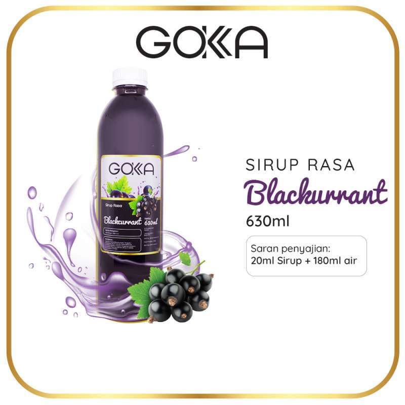 Jual Sirup Minuman / Syrup Aneka Rasa 640ml GOKKA - Blackcurrant di ...