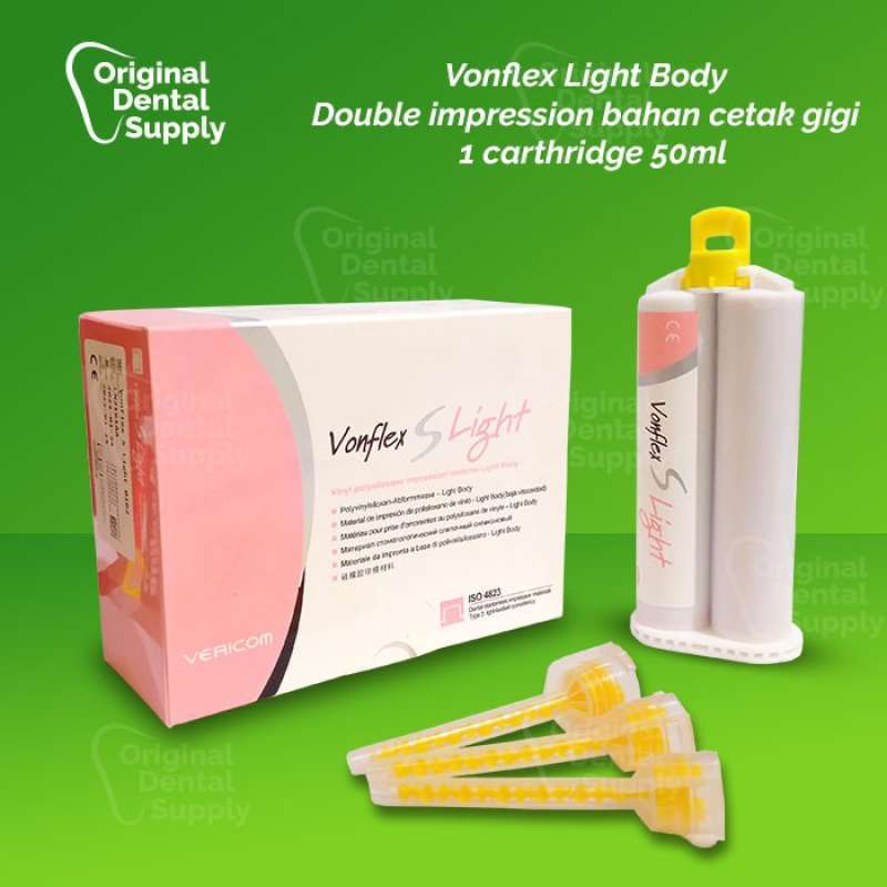 Promo Light Body Double impression bahan cetak gigi Vonflex 1 carthridg 50ml Diskon 33% di ...