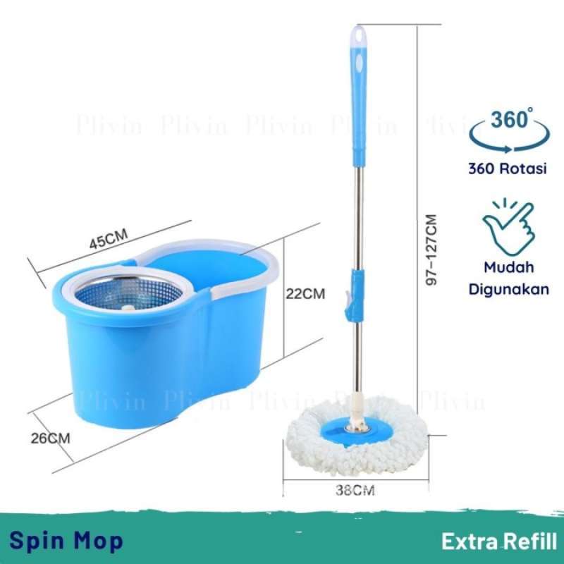 Promo Spin Mop / Alat pel putar otomatis GSF Diskon 23% di Seller Bento ...