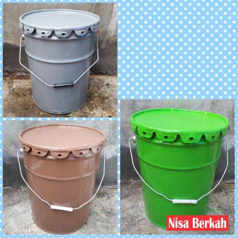 Promo Ember Kaleng Cat / Tempat Bakar Sampah Besi / Tong Sampah 20 ...