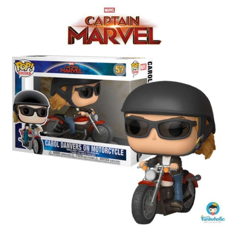 Promo POP! Rides Captain Marvel (Movie) - Carol Danvers on Motorcycle ...