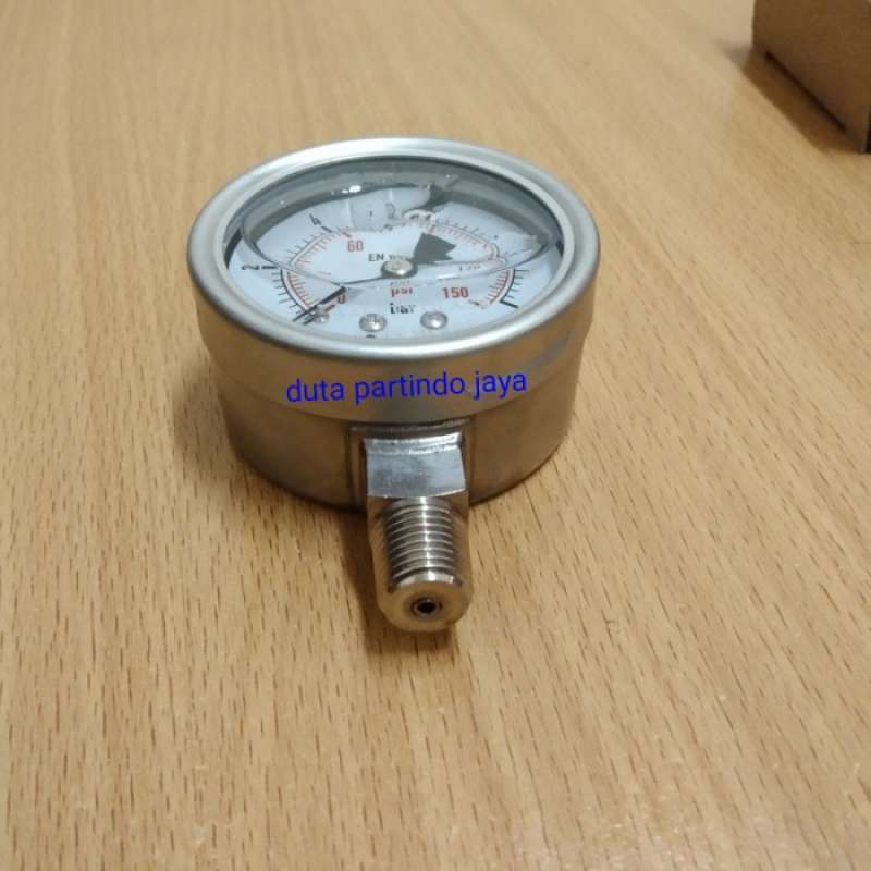 Promo Pressure Gauge Raket Full Stainless 4 inch 10 bar(kg/cm2) 150psi Diskon 23% di Seller ...
