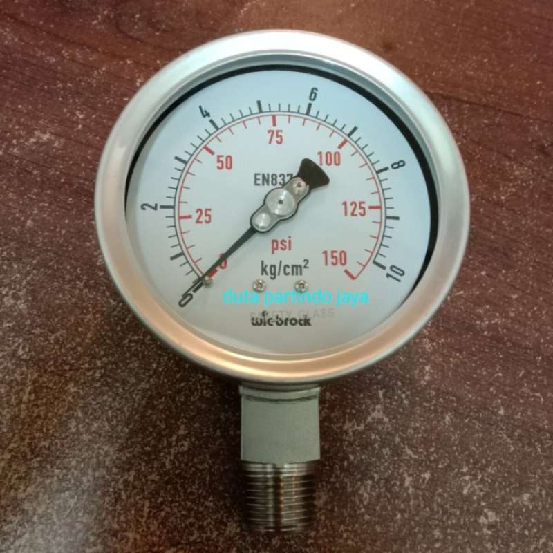 Promo Pressure Gauge Raket Full Stainless 4 inch 10 bar(kg/cm2) 150psi Diskon 23% di Seller ...