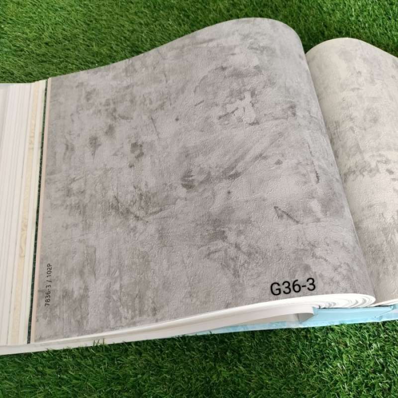 Promo Wallpaper Dinding Korea Acian Semen Concrete Roll Besar Diskon 23 ...