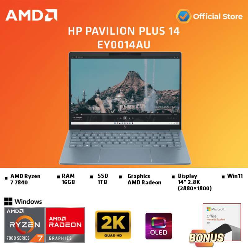 Promo HP PAVILION PLUS 14 OLED | RYZEN 7 7840 16GB 1TB 14.0 2.8K WIN11 ...