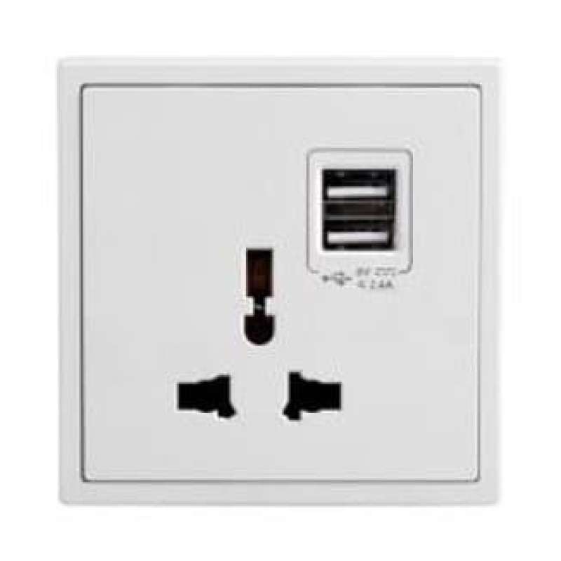 Promo Simon i7 Stop Kontak Multistandard + USB Diskon 23% di Seller ...