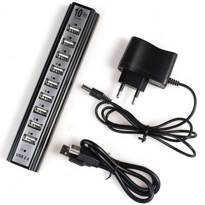 Promo USB HUB 10 Port Terminal USB / Perbanyakan 10Port With Adaptor ...