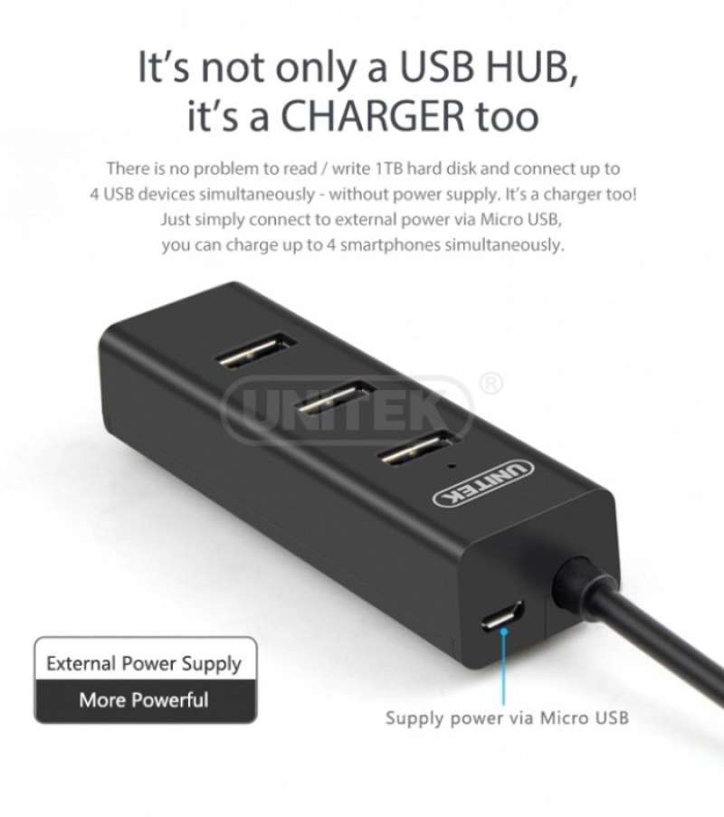 Promo USB Hub Unitek 4 port 3.0 Hi-Speed up to 5Gbps Y-3089 Diskon 23% ...