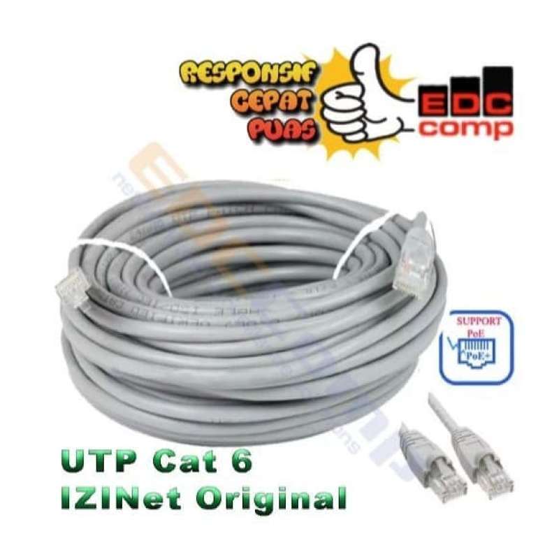 Promo Kabel IZINET UTP Cat6 / Cable Izinet Cat6 30 Meter Diskon 23% di Seller Rocho Store - Utan ...