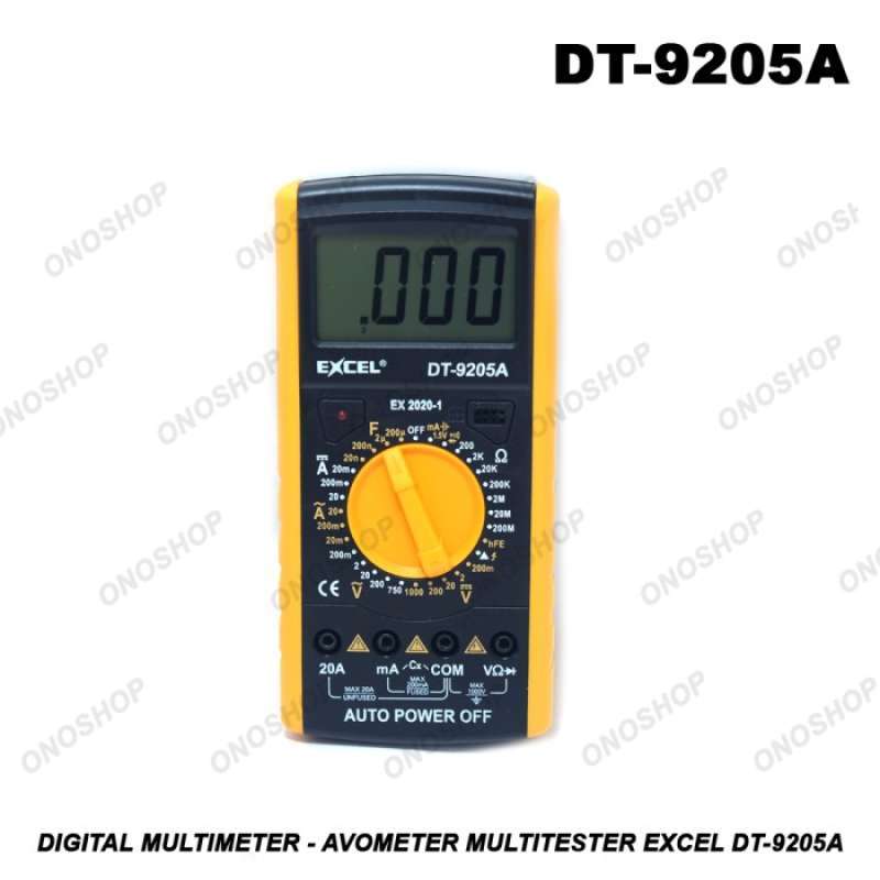 Promo Digital Multimeter - Avometer Multitester Excel DT-9205A Diskon ...