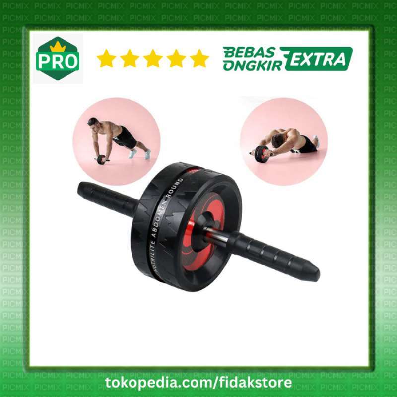 Jual alat fitness gym olahraga roller abs abdominal wheel exercise ys ...