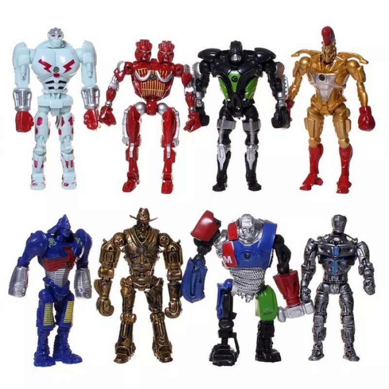 Promo Real Steel Figure Set Of 8 Pcs Zeus Atom Midas Adam Raider Mainan ...