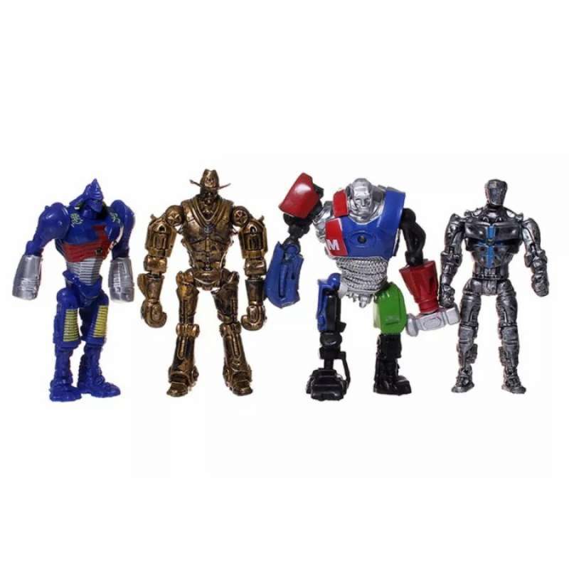 Promo Real Steel Figure Set Of 8 Pcs Zeus Atom Midas Adam Raider Mainan ...
