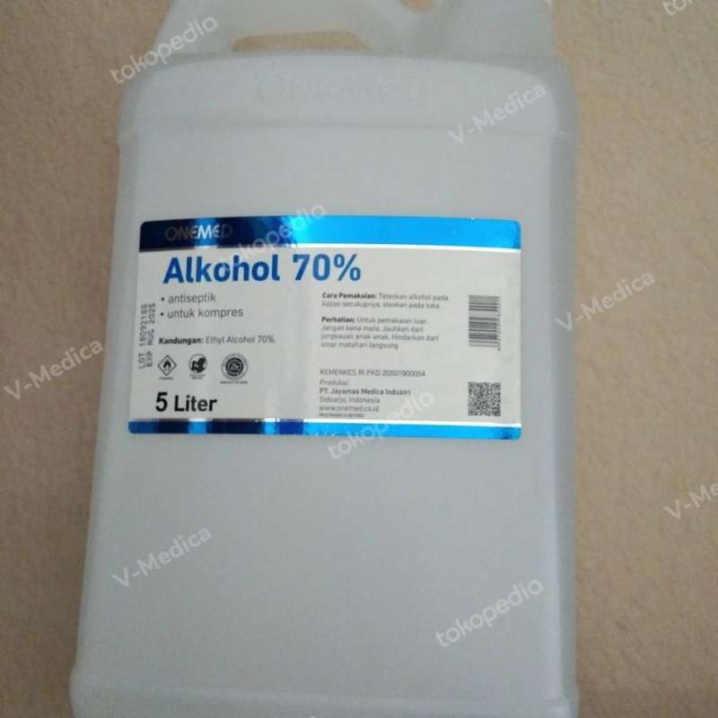 Jual Alkohol 70% Onemed 5 liter Antiseptic / Antibakteri di Seller V ...