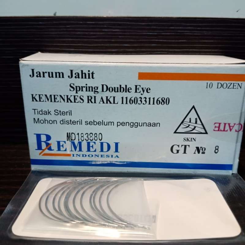 Promo REMEDI suture needle hecting /jarum jahit bedah otot dan kulit ...
