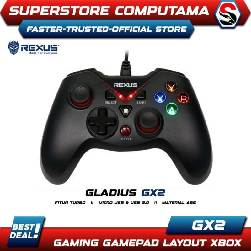Promo Rexus Gladius GX2 Pro Gaming Gamepad - Joystick Diskon 23% di ...