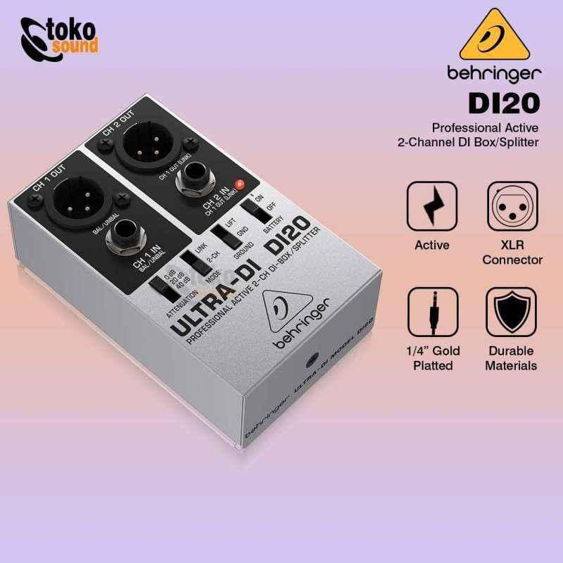 Jual Behringer Di20 Professional Active 2-channel Di Box/splitter Di Seller Tokosound Proaudio ...
