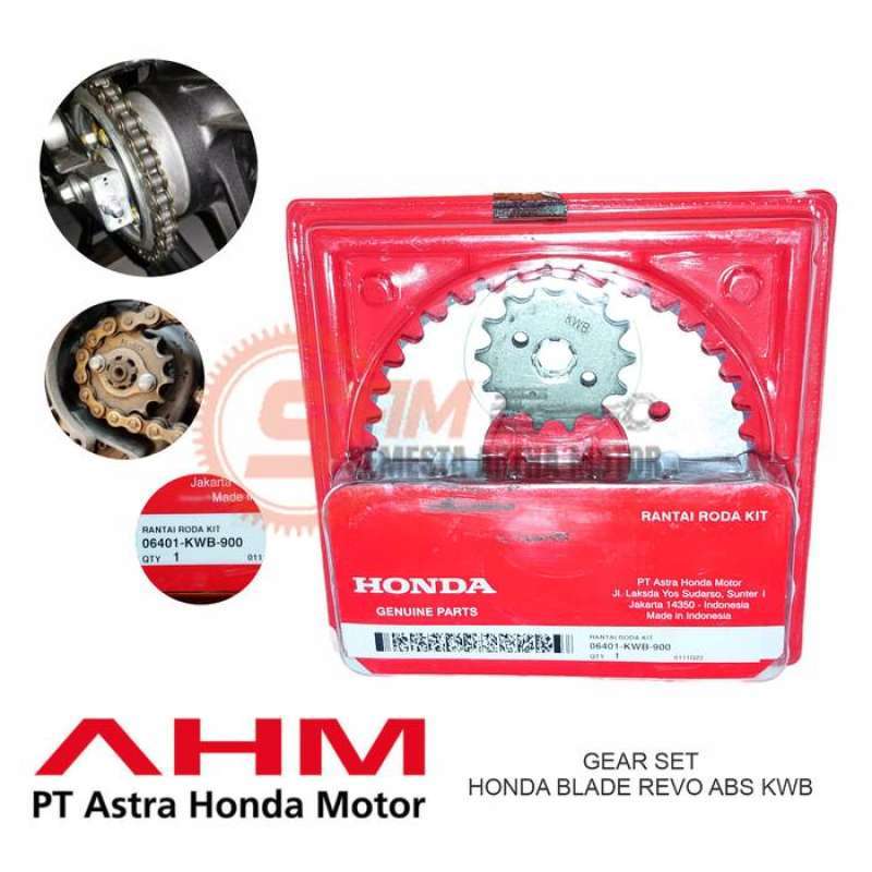 Jual Gear Set KWB Motor Honda Blade Revo Absolute Rante Gear Depan Belakang di Seller Semesta ...
