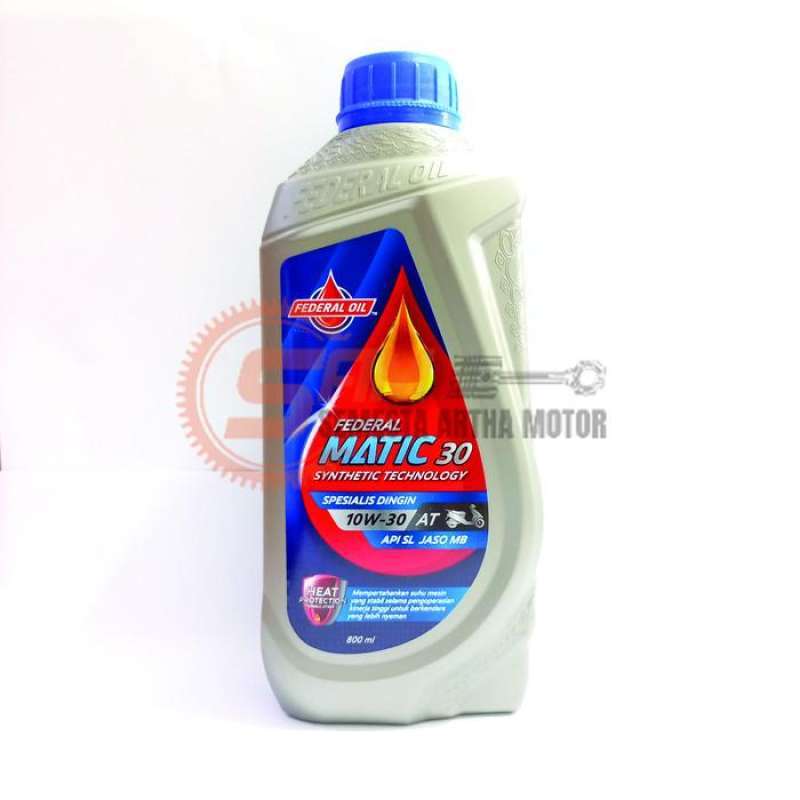 Jual Oli Federal Matic 800ml 30 Botol Abu 10w30 Jaso MB Motor Matik di ...