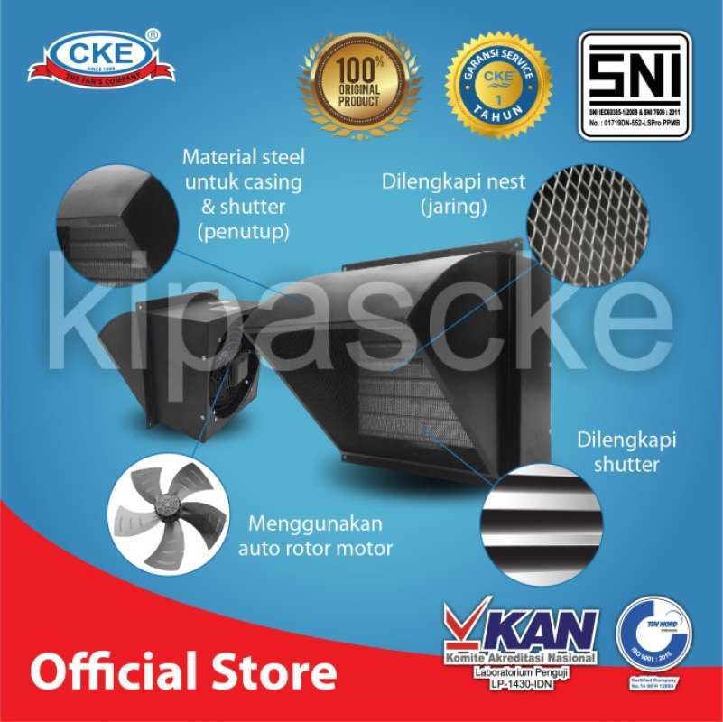 Promo Exhaust Fan Exhaust Tahan Hujan CKE 12 Inch 220V Kipas Ventilasi ...