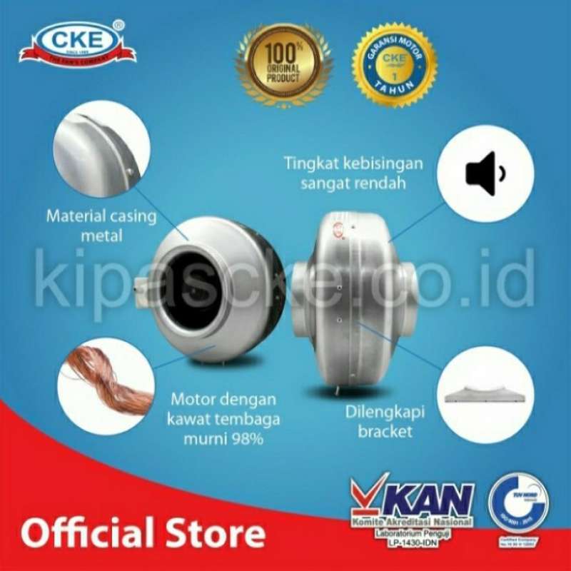 Promo CDI-250 Centrifugal Inline Fan 10 inchi 220v Blower Hisap Blower ...