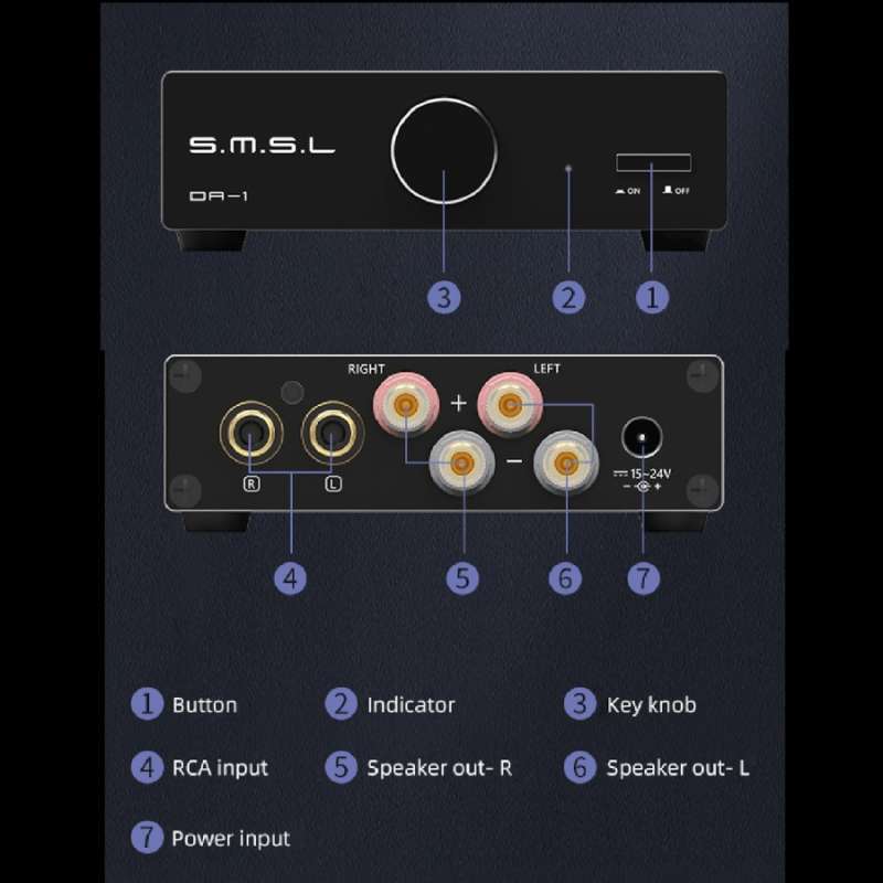 Jual SMSL DA-1 / DA 1 / DA1 High Resolution Power Amplifier original di ...