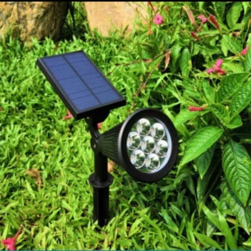 Promo lampu taman sorot led solar panel tenaga surya matahari model ...