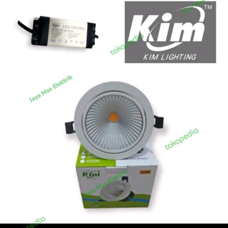 Promo KIM Downlight LED COB 30w 30 watt 30watt SpotLight Cieling Light ...