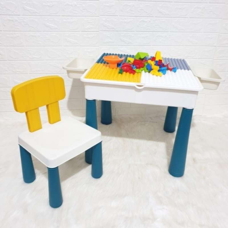 Promo Jojel Meja Belajar Lego Block 56pcs Kursi Duduk Meja Blocks ...