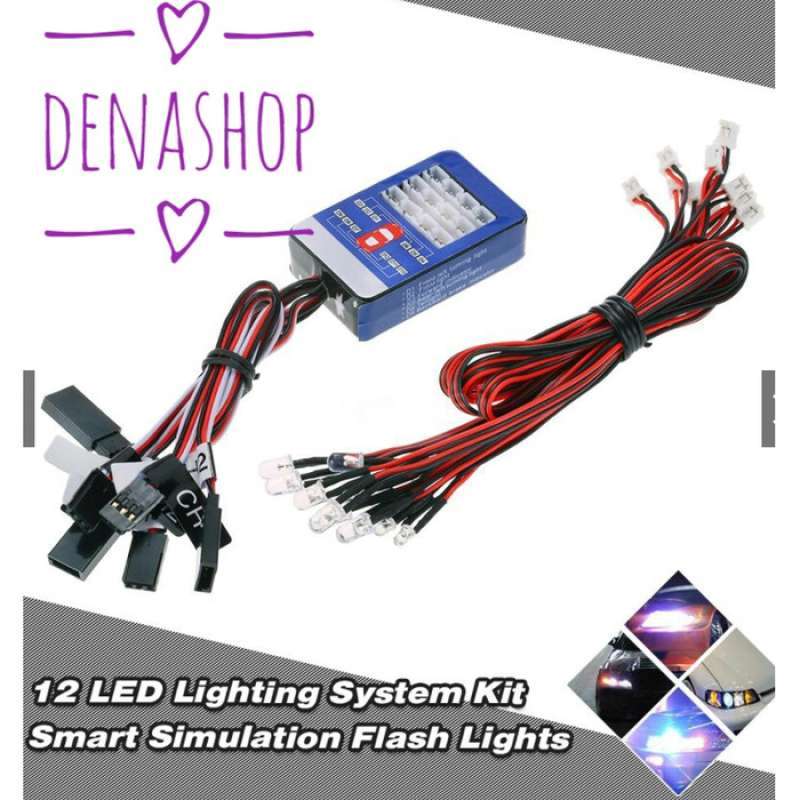 Promo 12 LED control Steering Brake Smart Simulation Flash Light RC Wpl ...