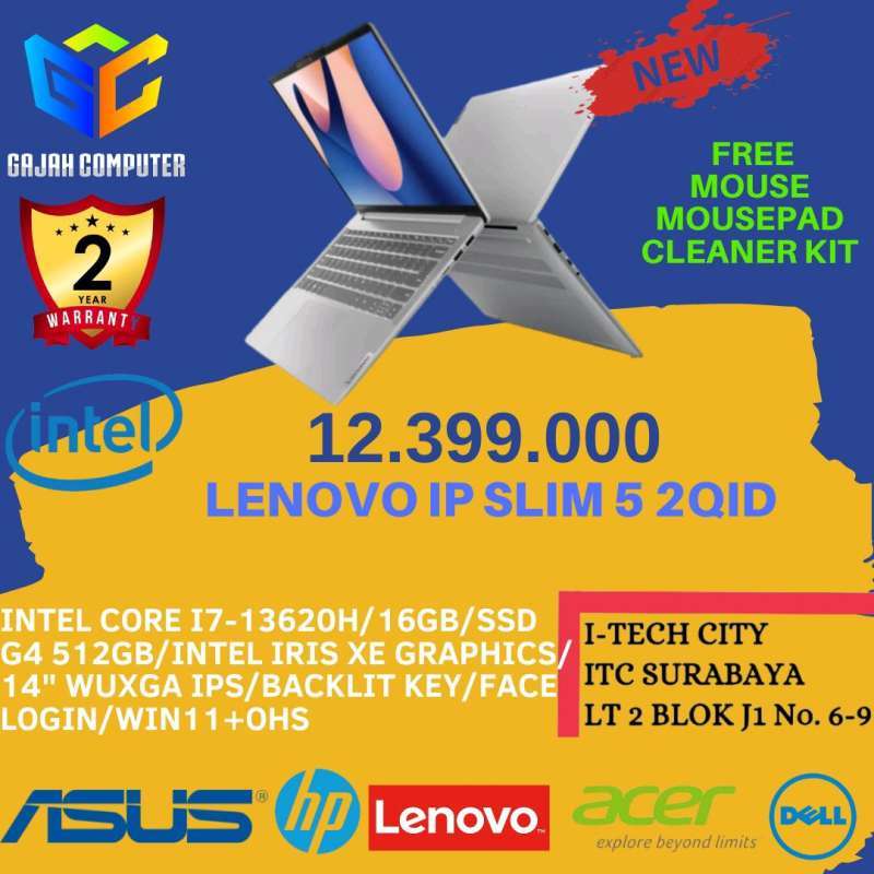 Jual Lenovo Ip Slim5 Original Murah - Harga Diskon Maret 2024 | Blibli