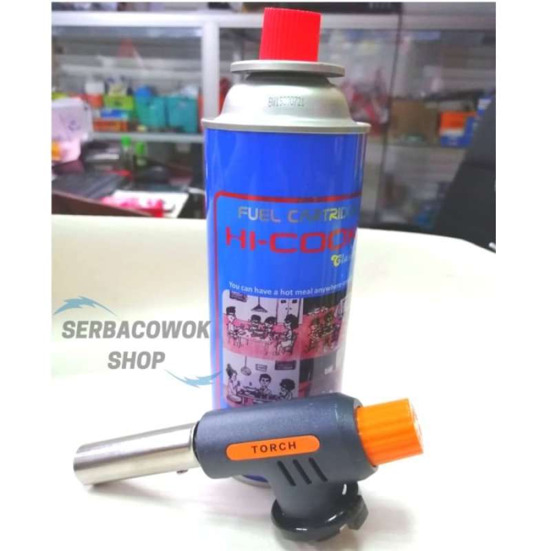 Jual PAKET GAS TORCH MULTI PURPOSE DENGAN GAS HI COOK PORTABLE SIAP ...
